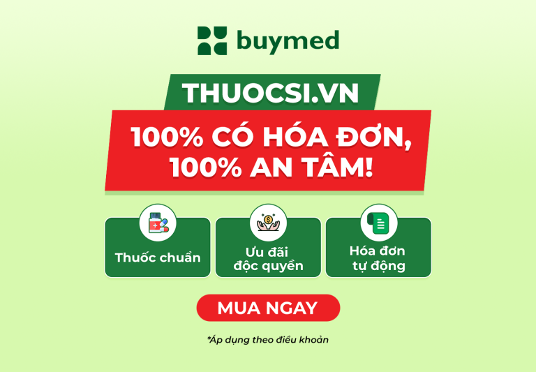100% Hóa Đơn VAT Khi Mua Hàng Từ 2/5 Trên thuocsi.vn